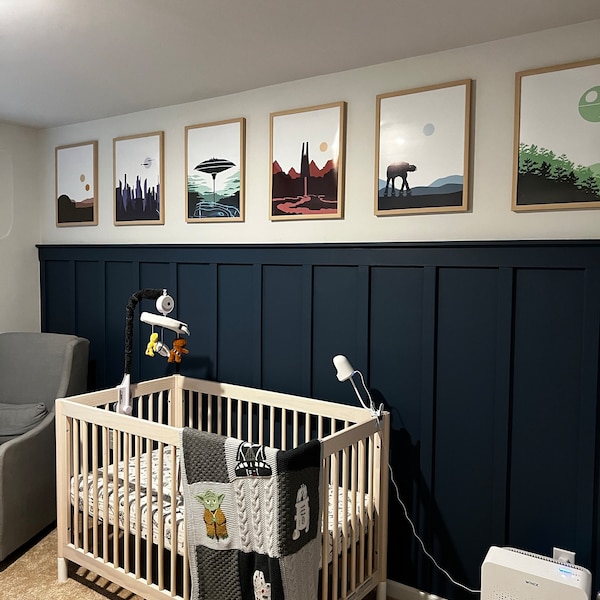 Minimalist Star Wars Inspired Prints Trilogy Series: Bespin, Coruscant ...