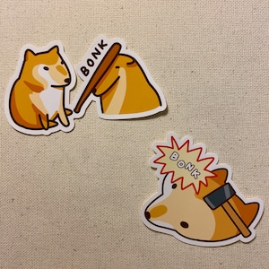 BONK Dog Meme Stickers - Etsy