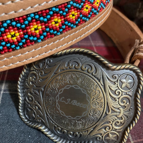 Western Leather Belt Strap for Men Embossed Genuine Full Grain Leather ...