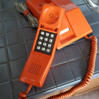 Red Rotary Phone, Vintage Retro Dial up Telephone, 1970s Working Phone ...