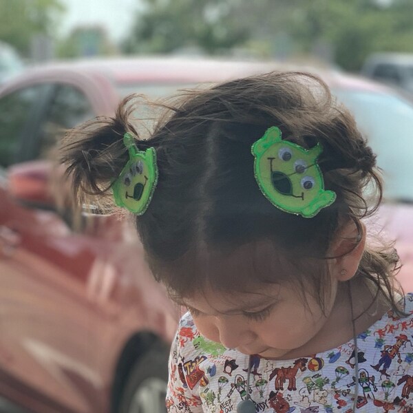 Toy Story Alien Felt Hair Clip, Pigtail Bows, Giddyupandgrow - Etsy