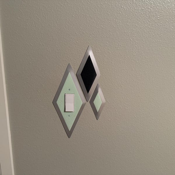 Diamundo Painted Deluxe Atomic Mid Century Diamond Light Switch Outlet ...