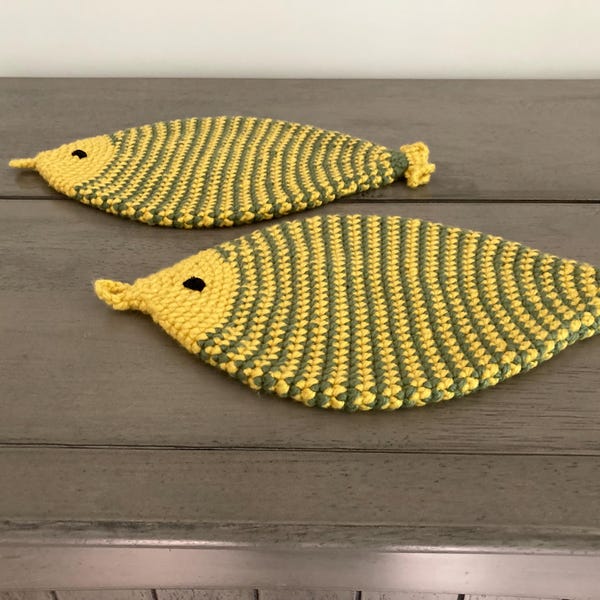 CROCHET PATTERN / Fish Potholder / Crochet Potholder Pattern / Crochet ...
