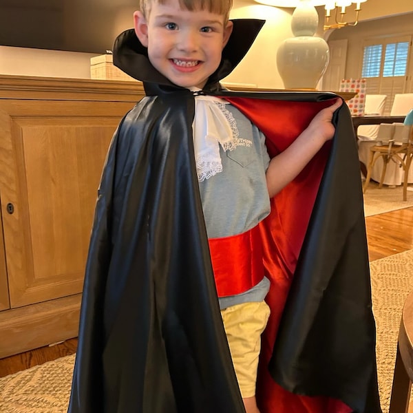 Maleficent Halloween Costume Cape | Adult Kids Half Circle Cape | Satin ...