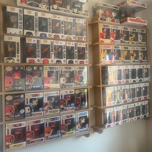 Funko Pop Display Shelf, Wall Display Unit, MDF, Pop Vinyl, Storage for ...