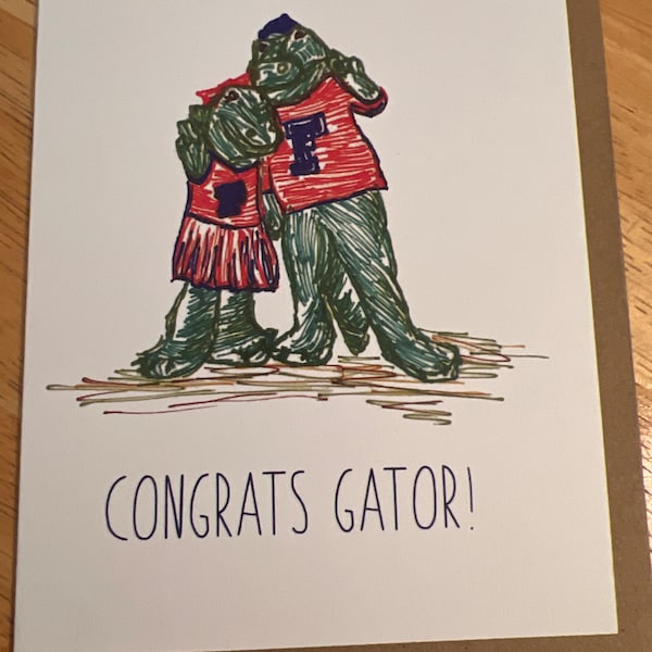 University of Florida Gator Graduation Card - Etsy