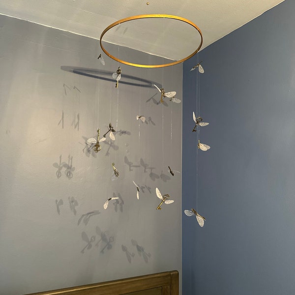 Flying Key Mobile for the Wizard Themed Nursery - Magic Theme Baby ...