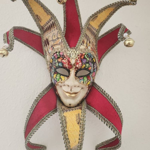 Hand Painted Venetian Casanova Mask Carnival Mask With Pirate Hat ...