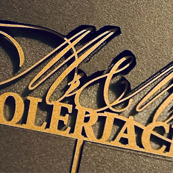 Custom Name Gold Wedding Cake Topper, Personalized Cake Topper, Custom ...