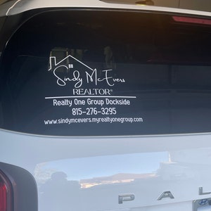 Custom QR Code REALTOR Decal Custom Vinyl Decal Real Estate Agent Decal ...