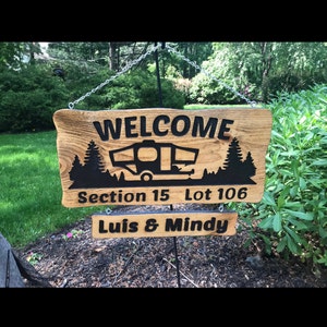 Camping Signs Pop up Camper Sign Campsite Sign Custom Wood Signs ...