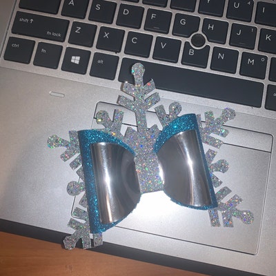 Digital SVG, DXF, PDF Winter Queen Hair Bow Template, Snowflake Bow ...