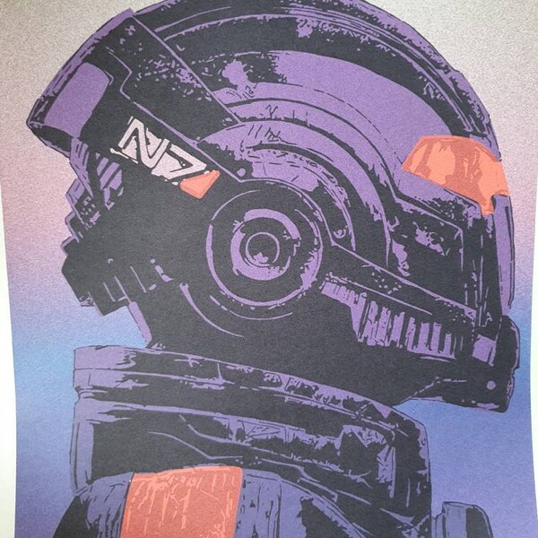 Commander Shepard Portrait From Mass Effect Pop Art Inspired Poster - Etsy