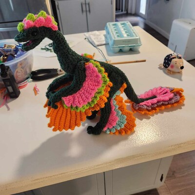 Microraptor Dinosaur Crochet Pattern by Crafty Intentions DIGITAL PDF ...