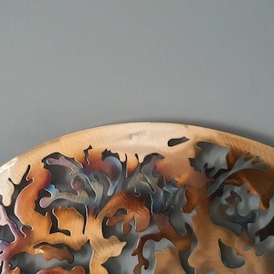 Oval Dragon Design, Metal Art HEAT COLORED, 23.5 60 Cm - Etsy