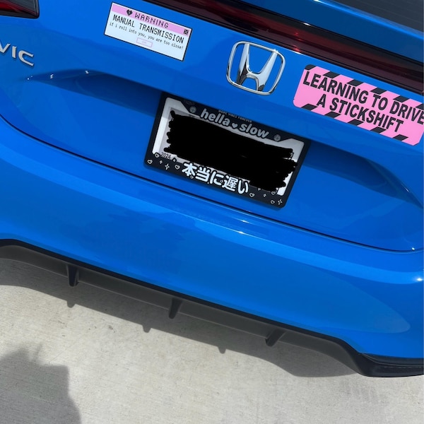 MANUAL CAR WARNING Stick Shift Manual Transmission Glossy Car Decal ...