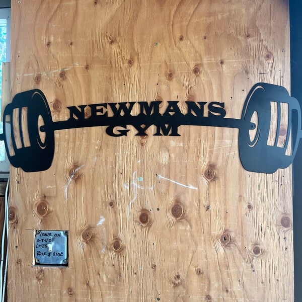 Personalized Gym Sign | Weights Sign | Metal Fitness Sign | Garage Sign ...