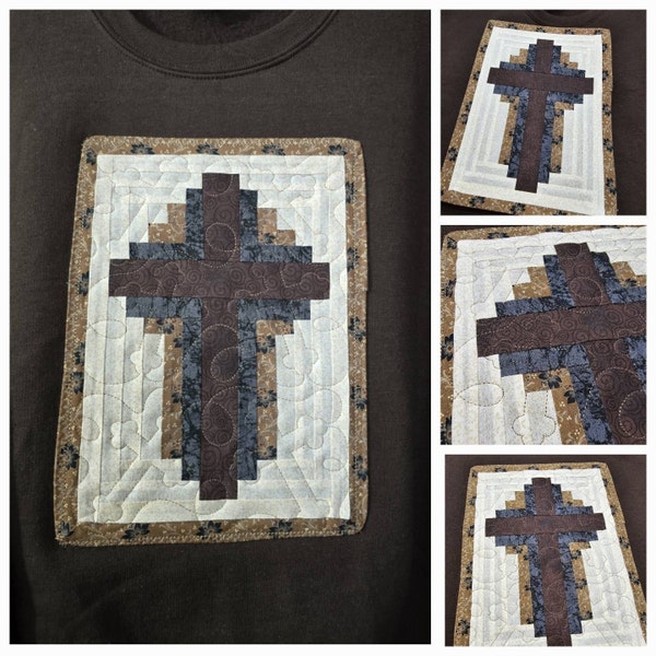 Log Cabin Cross Mug Rug Pattern - Etsy