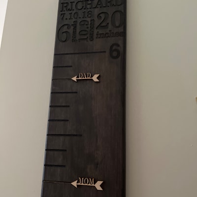 Personalized Wooden Growth Chart Wooden Growth Ruler Wood Growth Chart ...