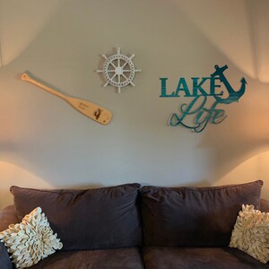 Lake Life Metal Wall Art Sign With Anchor | Etsy