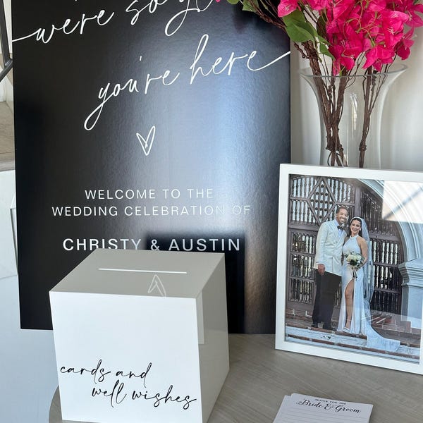 Personalized Wedding Card Box, Large Card Box for Weddings, Wedding ...