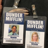 The Office Angela Martin Dunder Mifflin ID Badge Cosplay Costume Name ...