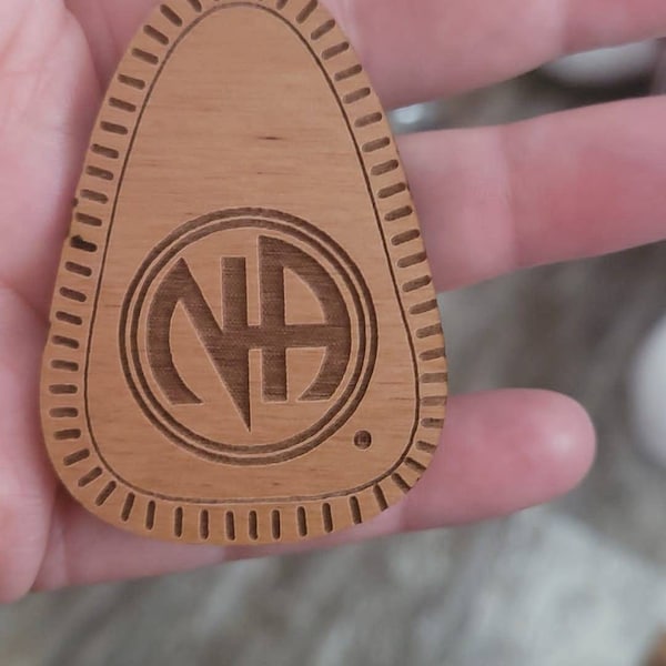 Wooden Narcotics Anonymous Birthday Key Fob, NA Anniversary Keytag ...