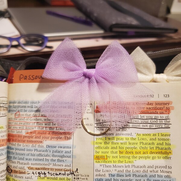 Satin Pink ~ Ribbon Bookmark - Etsy