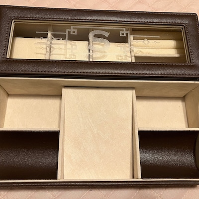 Personalized Valet Box, Monogrammed Valet Tray, Mens Catchall, Dresser ...