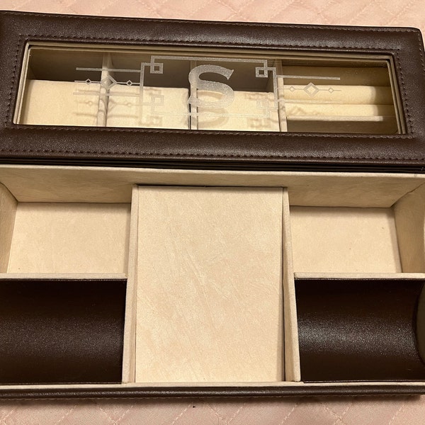 Personalized Valet Box, Monogrammed Valet Tray, Mens Catchall, Dresser ...