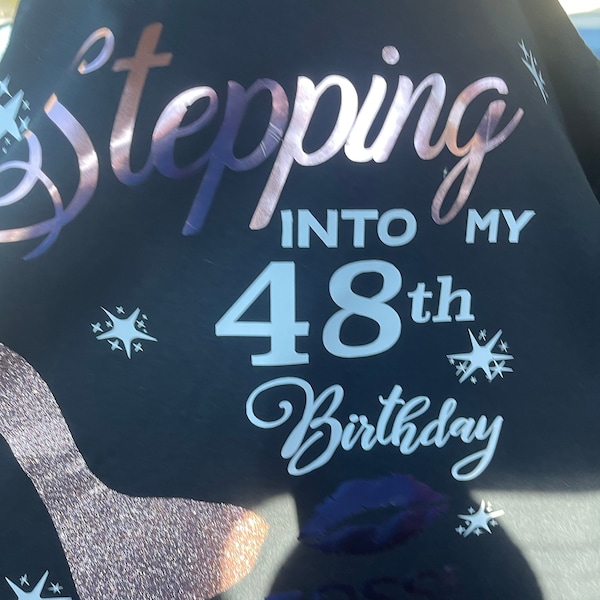 48th Birthday Svg, Stepping Into My 48th Birthday Like a Boss Svg,48 ...