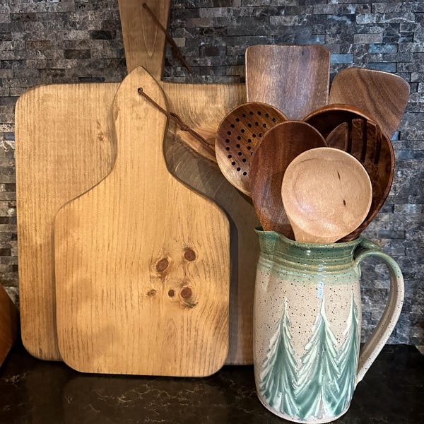 Hand Thrown Ceramic Pitcher With Winter Trees - Etsy