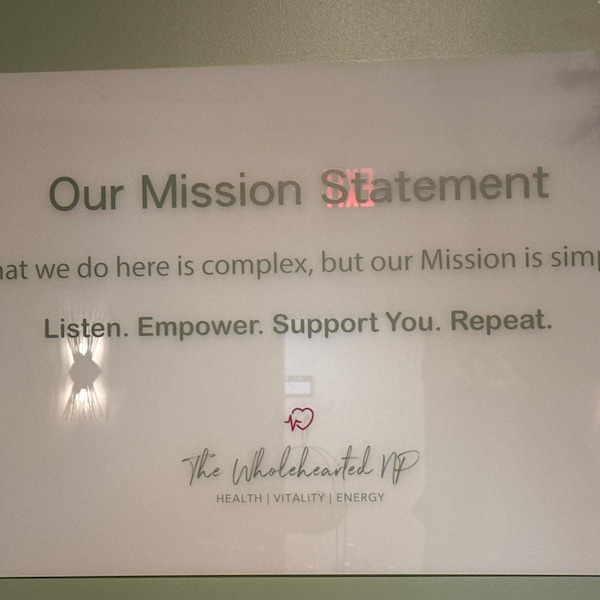 Custom Acrylic Mission Statement Sign, Professional Corporate Branding ...