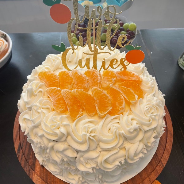 Two Little Cutie Cake Topper | Twins Cake Topper | Baby Shower Cake ...