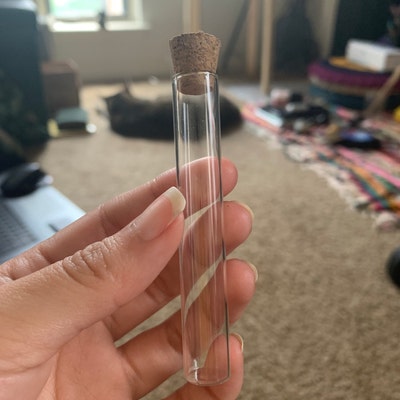 100pcs 12x75x10mm 5ml Mini Clear Glass Straight Test Tube Bottles With ...