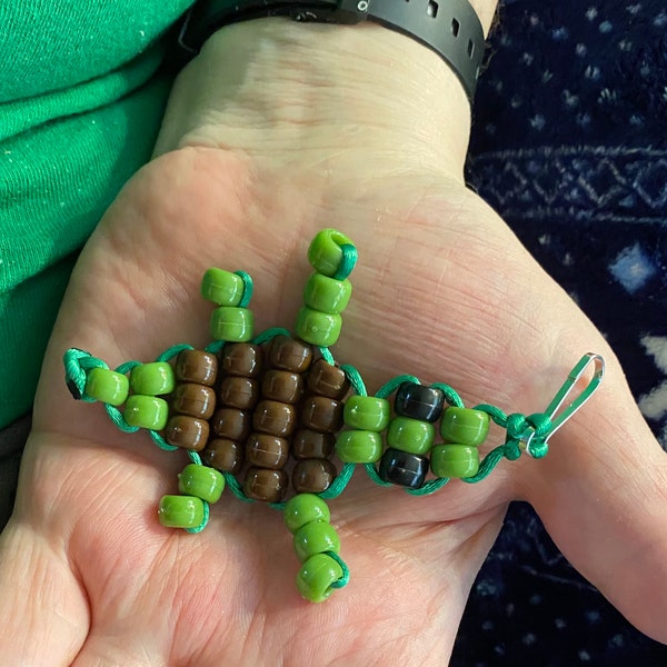 Beaded Turtle Keychain - Etsy