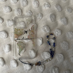 Obsidian Healing Crystals Phone Strap Gemstone Charm Beaded Phone Chain ...