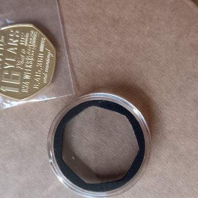 Pair of 50th Birthday Silver & 24ct Gold Commemoratives in 50p Coin ...