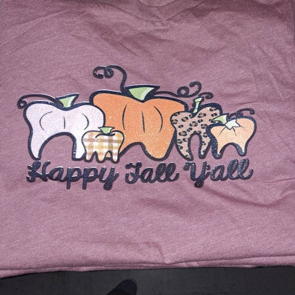 Happy Fall Y'all, Pumpkin Teeth PNG, Dental Design, Digital Download ...