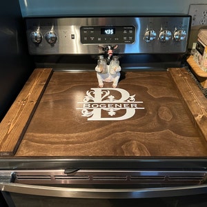 Stove Cover noodle Board Split Monogram - Etsy