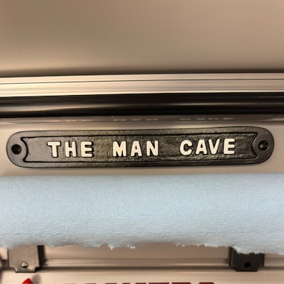 Vintage Office Sign Solid Cast Metal Sign Office Black & White Painted ...