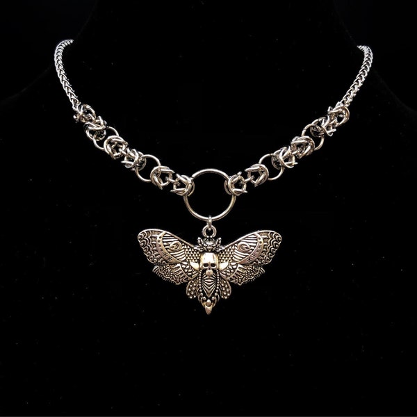 1, 4 or 20 BULK Silver Moth Charms, Decorative Moth, Deaths Head Moth ...