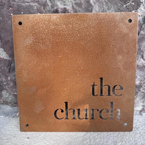 Square Corten Steel House Sign, Rusty House Steel, Name Sign, Weathered ...