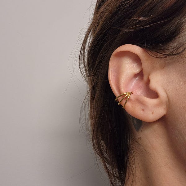 Split Triple Septum Ring, Nose Ring, Hoop Earring, Conch Hoop, 18, 16ga ...