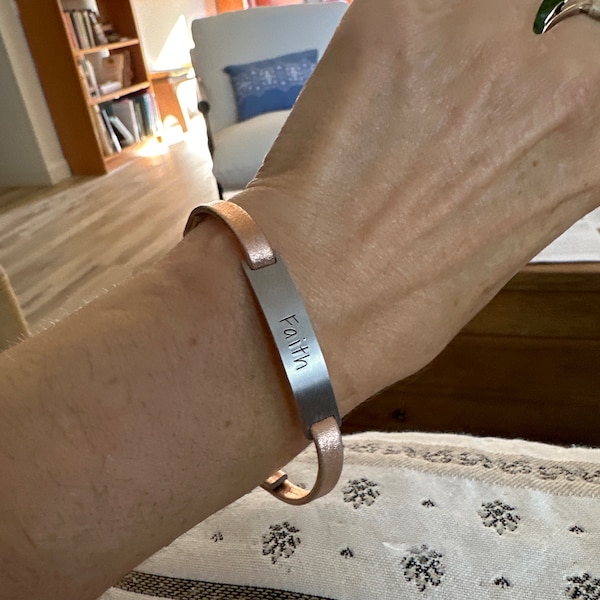 Word Bracelet—custom Bracelet—mantra Bracelet—one Word Bracelet—word of ...