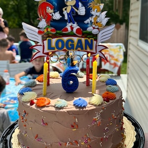 Sonic and Friends Cake Topper - Etsy