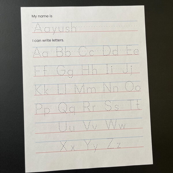 Customized Printable Name Writing Practice Worksheet – Personalized for ...