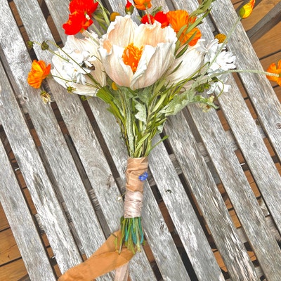 Paper Poppies, Crepe Paper Poppy, Poppy Centerpiece, Poppy Bouquet - Etsy