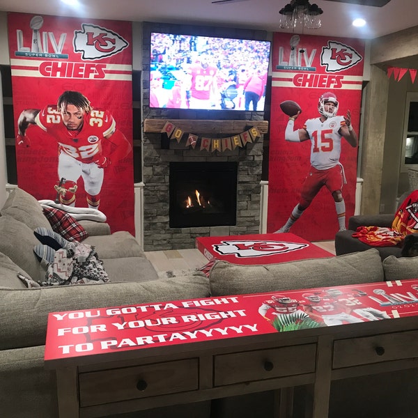 Chiefs Banner | NFL Banner | Football Banner | Football Decor | Game ...