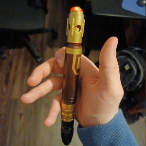 Steampunk Sonic Screwdriver Black & Yellow With Light and - Etsy